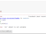 Python How To Fix Typeerror Str Object Is Not Callable Stack