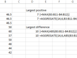 Excel Maximum Difference Between Consecutive Values In Array Stack