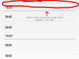 Java Listview Headers Without List Item Separators Stack Overflow