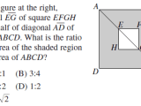 Geometry Area Of Shaded Region To The Square Mathematics Stack Exchange