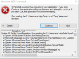 Cannot Resolve An Error Error Reading The C Users Acer Appdata Local