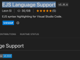 Javascript Visual Studio Code Isn T Recognising Ejs Stack Overflow