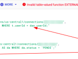 Sql How To Refer A Temporary Table Inside External Query Function