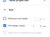 Google Docs Script To Set Table Row Attributes Stack Overflow