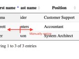 Javascript How To Interactively Resize A Fixed Column In Datatables S