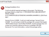 Xamarin Error Framework Not Installed Netportable Version V4 5