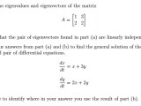 Eigenvectors And Differential Equations Mathematics Stack Exchange