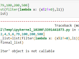 Python What Is Reason Of This Error I Am Using Filter Function To