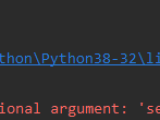 Missing 1 Required Positional Argument Self In Python
