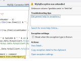 Vb Net And Mysql Unknown Column In Field List Stack Overflow