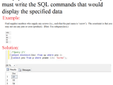Mysql Creating Sql Commands To Retrieve Data From Given Tables