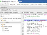 Javascript Debug Remote Mocha Js Test With Node Inspector Stack