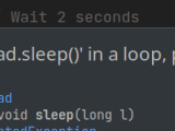 Java How To Deal With Call To Thread Sleep In A Loop Probably