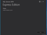 Oops Installation Initialization Successful Sql Server 2019 Express