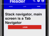 React Native Android Stacknavigator Above Other View Stack Overflow