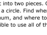 Calculus Optimization Problem Involving Perimeter And Area