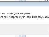 Arcgis Desktop Arcpy Error Continue Not Properly In Loop