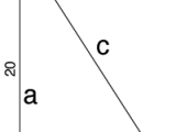 Geometry Length Of Hypotenuse Using One Side Length And Angle