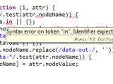 Javascript Syntax Error On Token In Identifier Expected Stack