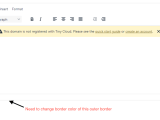 Javascript Tinymce Editor Change Border Color Stack Overflow