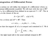 Definition Of Integration Of Differential Forms Mathematics Stack