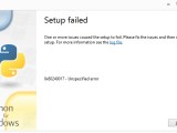 Windows 8 Python Setup Failed Unspecified Error Super User
