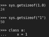 Command Line Why Is There A Difference In Getsizeof Returns For