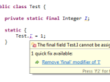 Java Static Final Field Initialization From Static Initializer