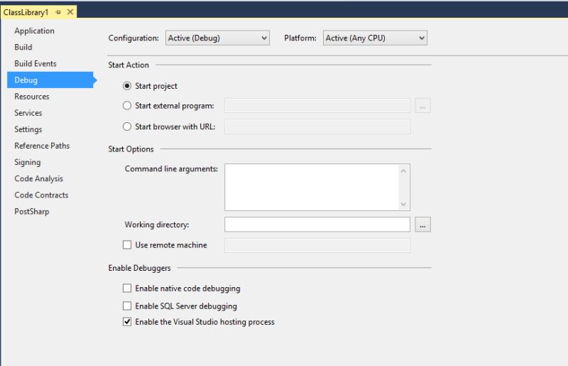 C Visual Studio 2013 Debug Options Missing Under Configuration - Mobile Dark Textures for Desktop