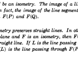 Solution Verification Proof That An Isometry Preserves Straight Lines