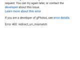 Flutter Google Photos Authorisation Error Error 400 Invalid Request