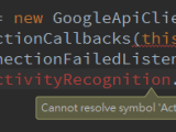 Android Cannot Resolve Symbol Activityrecognition Stack Overflow
