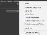 Unity3d Tutorial Menu Items