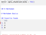 Markdown Code Chunks In R Give Unexpected Symbol Error Stack Overflow