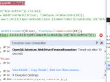 C Openqa Selenium Webdriverexception Cannot Click On Element