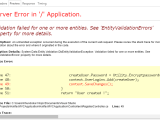 Javascript Validation Failed For One Or More Entities In Angular Js