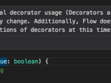 Javascript Flow Type Dismiss Warning Of Experimental Decorator Usage