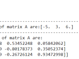 Linear Algebra In Python Calculating Eigenvectors For 3x3 Matrix