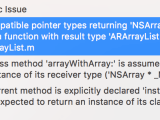 Objective C Incompatible Pointer Types Returning Nsarray Nonnull