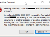 Impossible To Start Server After Hard Closing Eclipse Tomcat Server