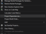 C Project Dependencies In Visual Studio Stack Overflow