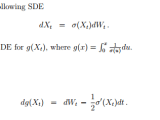 Stochastic Calculus Using Ito S Lemma To Compute A Sde Mathematics