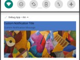 Android Custom Push Notification Full Width Background Color