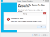 Boot2docker Docker Installation Error Internal Error Failed To