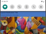 Android Custom Push Notification Full Width Background Color