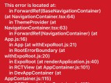 Javascript Can T Run React Native App Due To React Navigation Errors