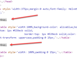 Html Remove Unwanted Spacing Between 2 Table Elements Stack