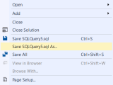 Sql Server Only Unsaved Queries Allow Me To Change The File Name When