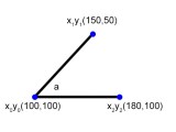Geometry Calculate The Angle From The Given Points Coordinates