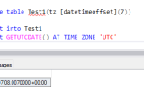 Sql Server How To Insert Utc With Time Zone In Sql Stack Overflow